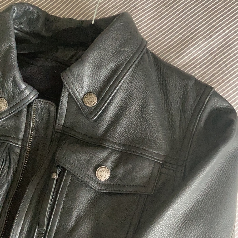 - Harley Davidson Nevada Leather Moto Jacket - Gem